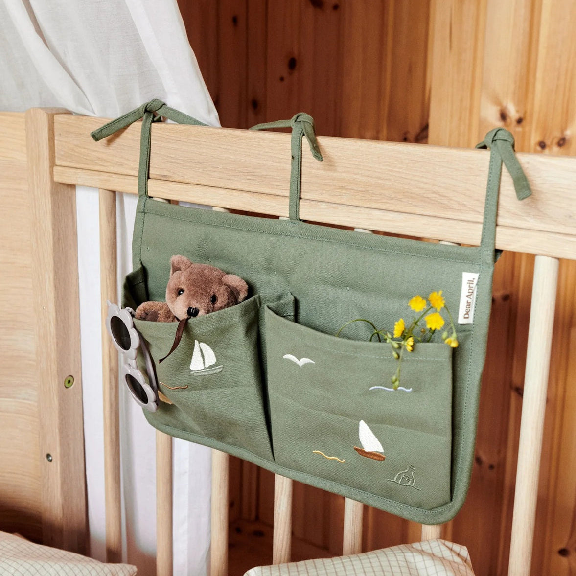 Dear April Posy Bed Pocket - Sailboats – Soren's House